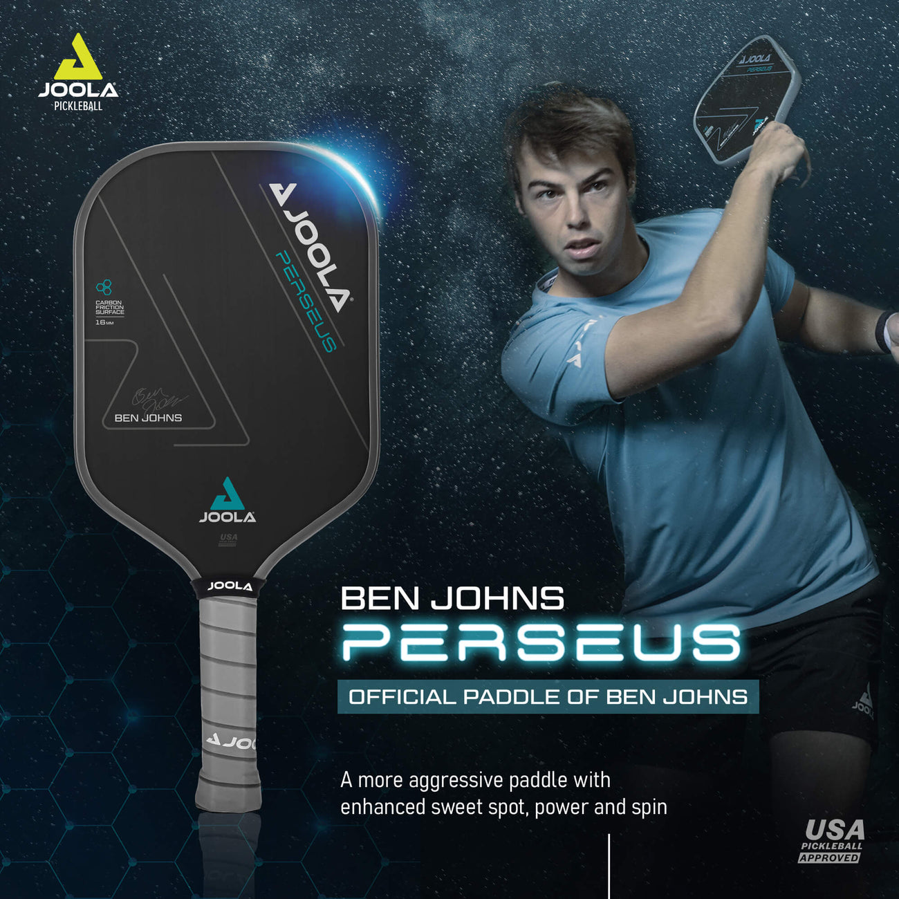 JOOLA BRASIL - Raquete de Pickleball JOOLA Ben Johns Perseus CFS (16mm)